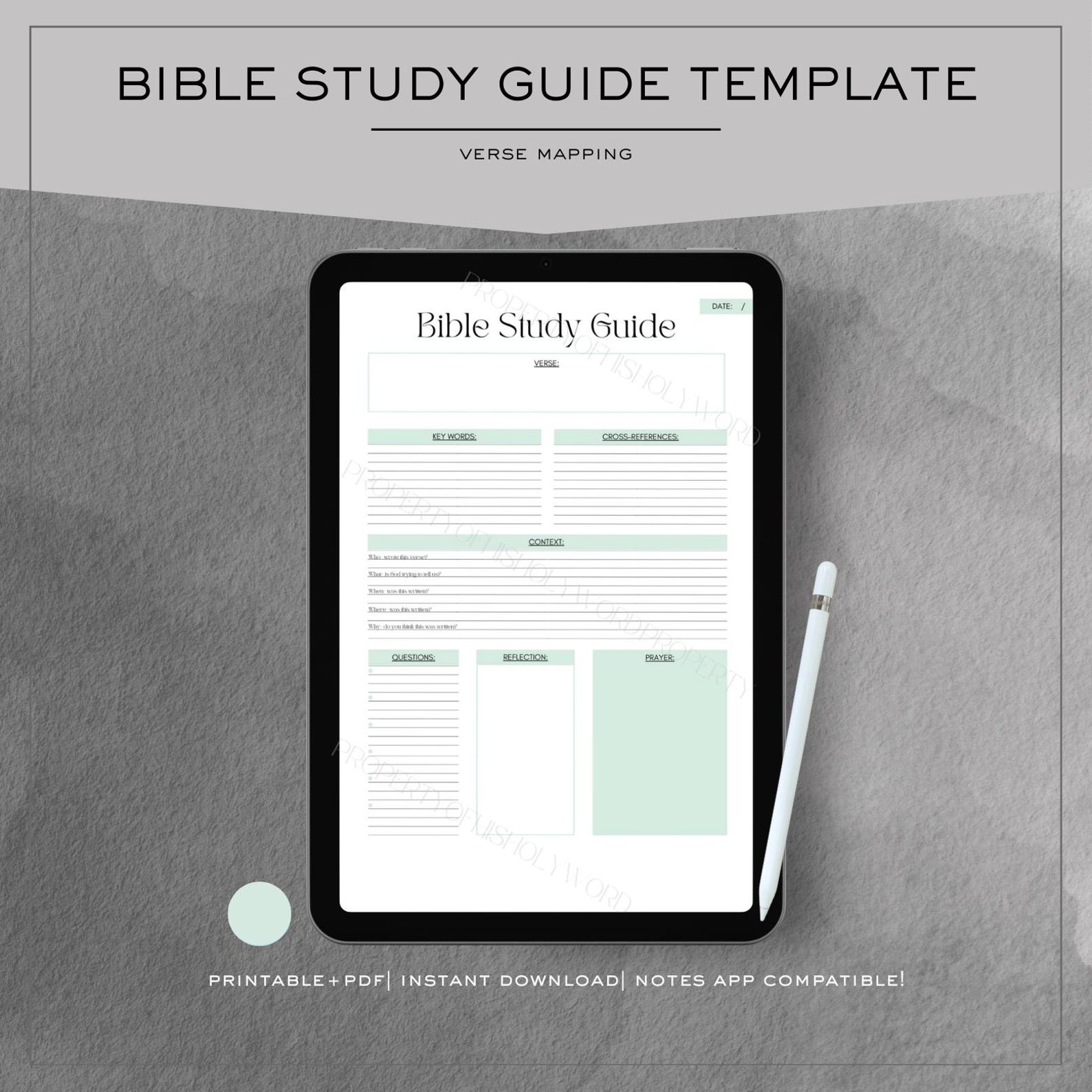 Bible Study Guide Template- Multipack!, Verse Mapping Method, Digital ...