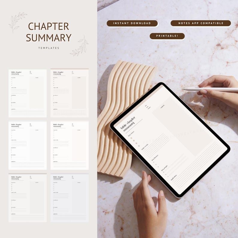 Bible Study Template- Chapter Analysis Method, Digital Bible Study ...