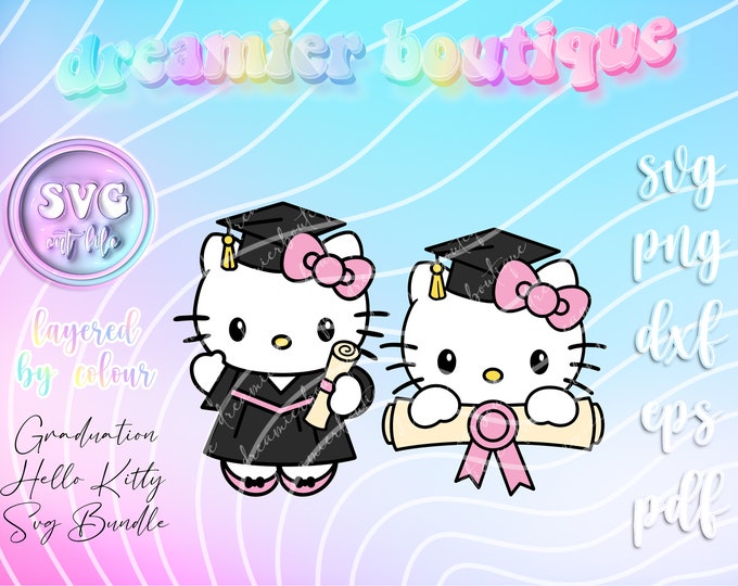 Hello Kitty Graduation Cap Topper Senior Grad Gift Personalized Cap ...