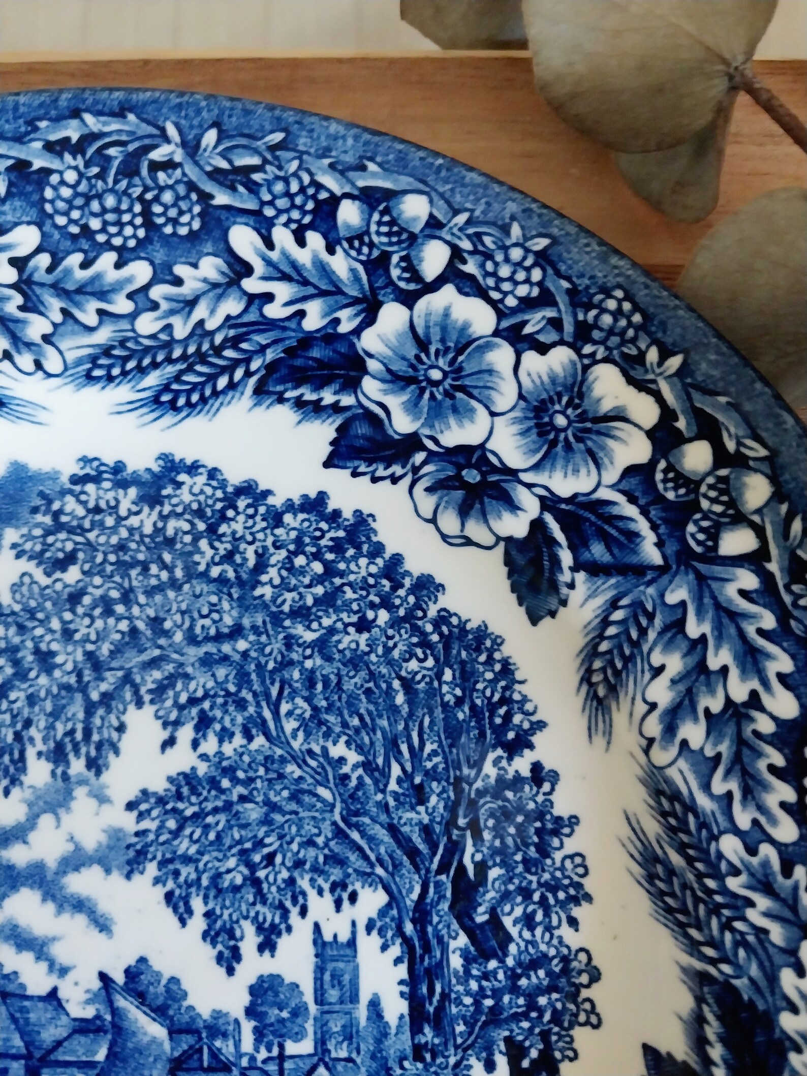 RARE Vintage Ironstone Transferware English Country Scene Decorative ...