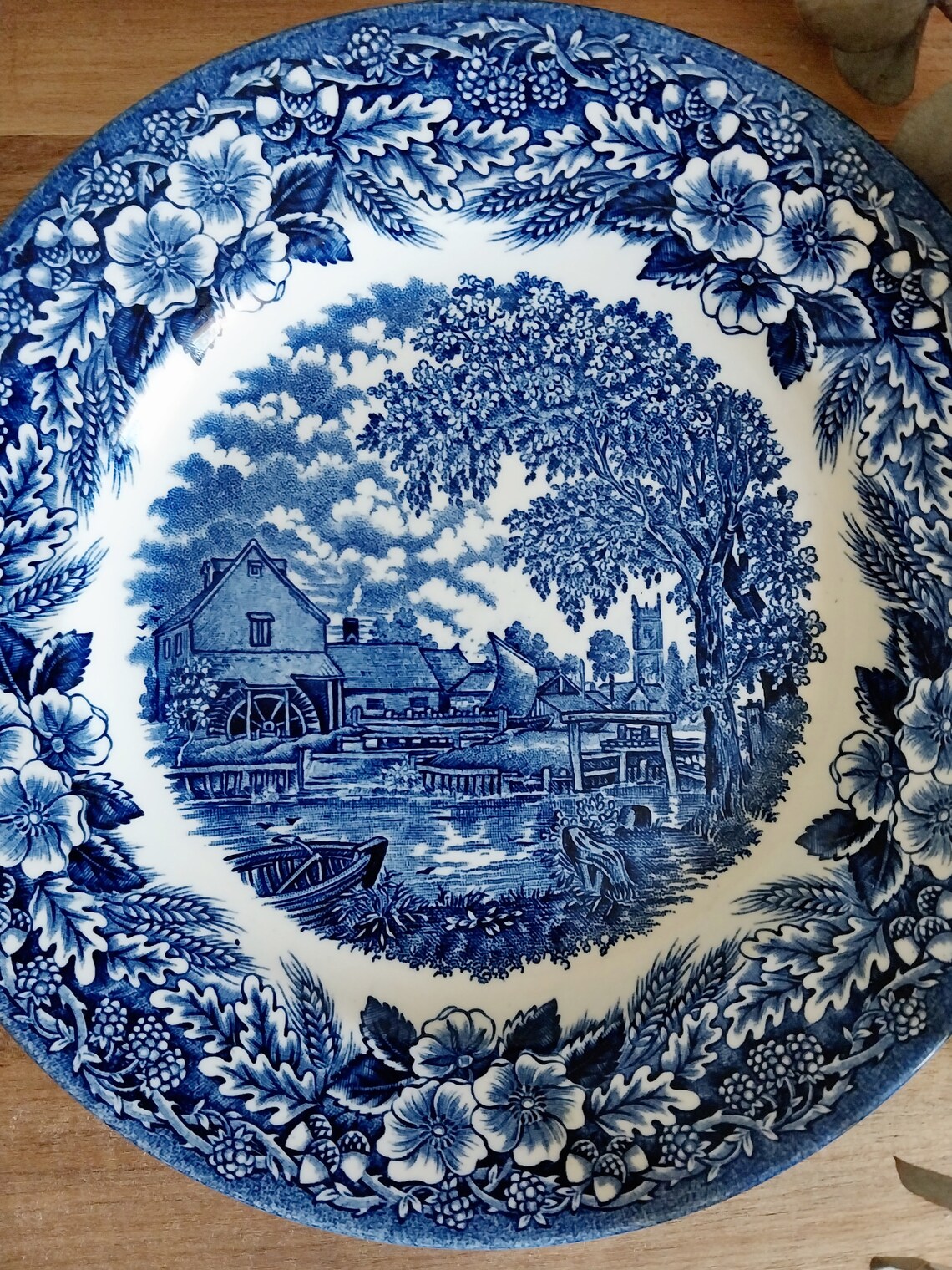 RARE Vintage Ironstone Transferware English Country Scene Decorative ...