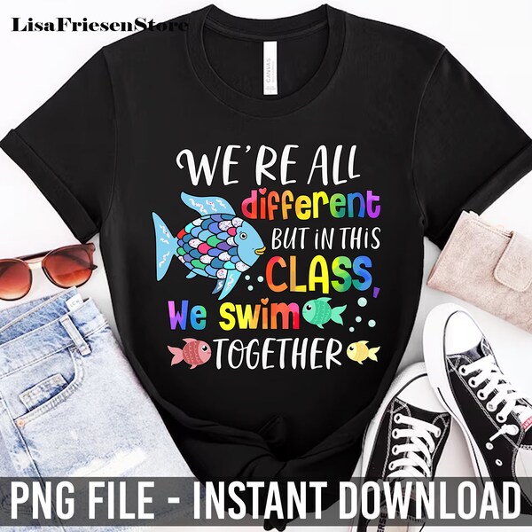 We Are All Different but in This School We Swim Together - Etsy