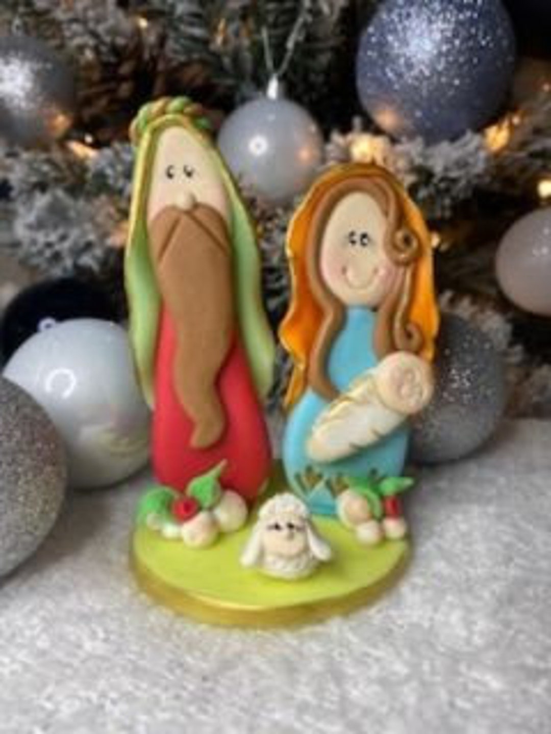Nativity in Clay/mini Nativity Scene/flexible Dough Nativity Scene/cold ...
