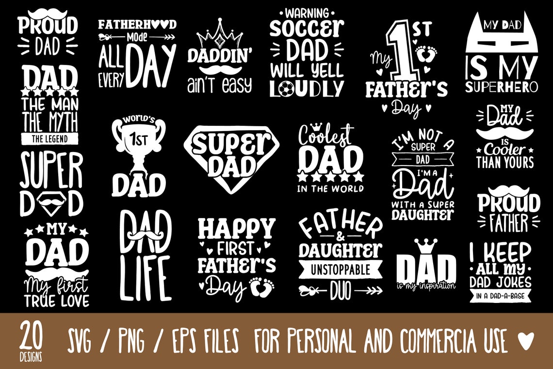 Fathers Day Svg Bundle Dad Svg Fathers Day Gift From - Etsy