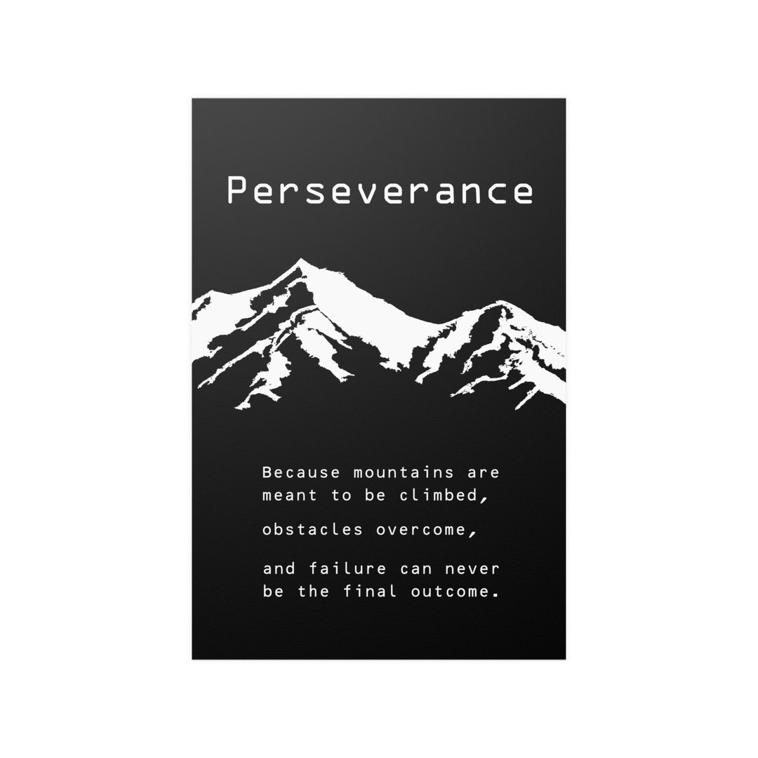 Perseverance 24"x36" Satin Posters (210gsm) - Etsy