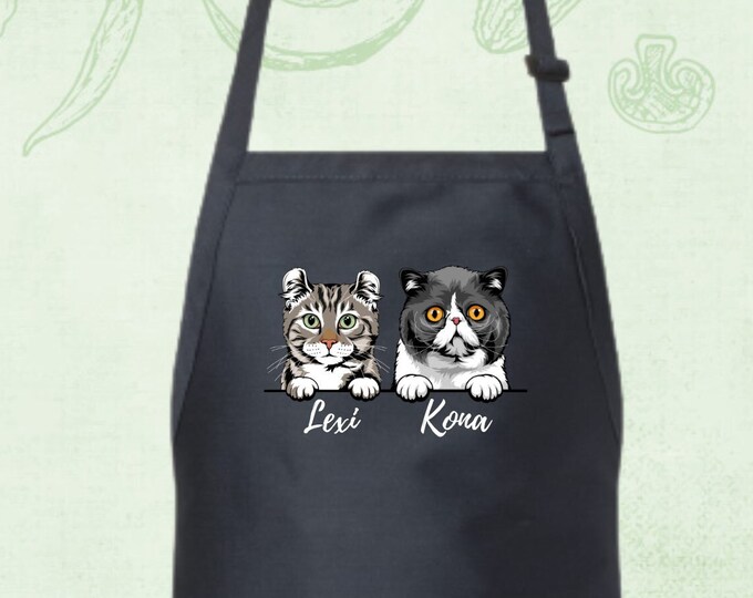 Cat Mom Apron Mom Apron Kitchen Gifts for Mom Mother's Day Gifts Mom ...