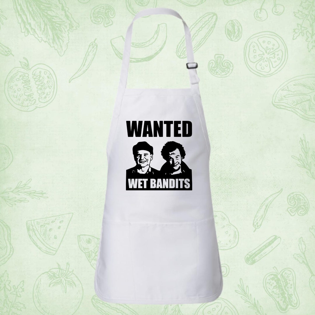 Wanted Wet Bandits Apron, Funny Marv and Harry Apron, Comedy Movie ...