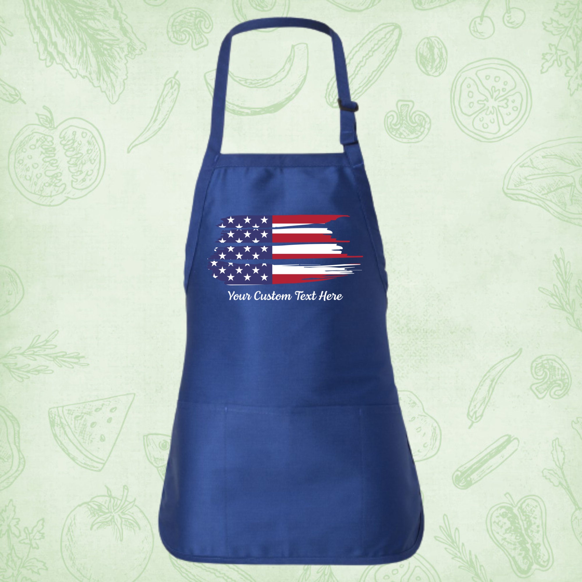 Custom American Flag Apron July 4th Freedom Apron 1776 - Etsy