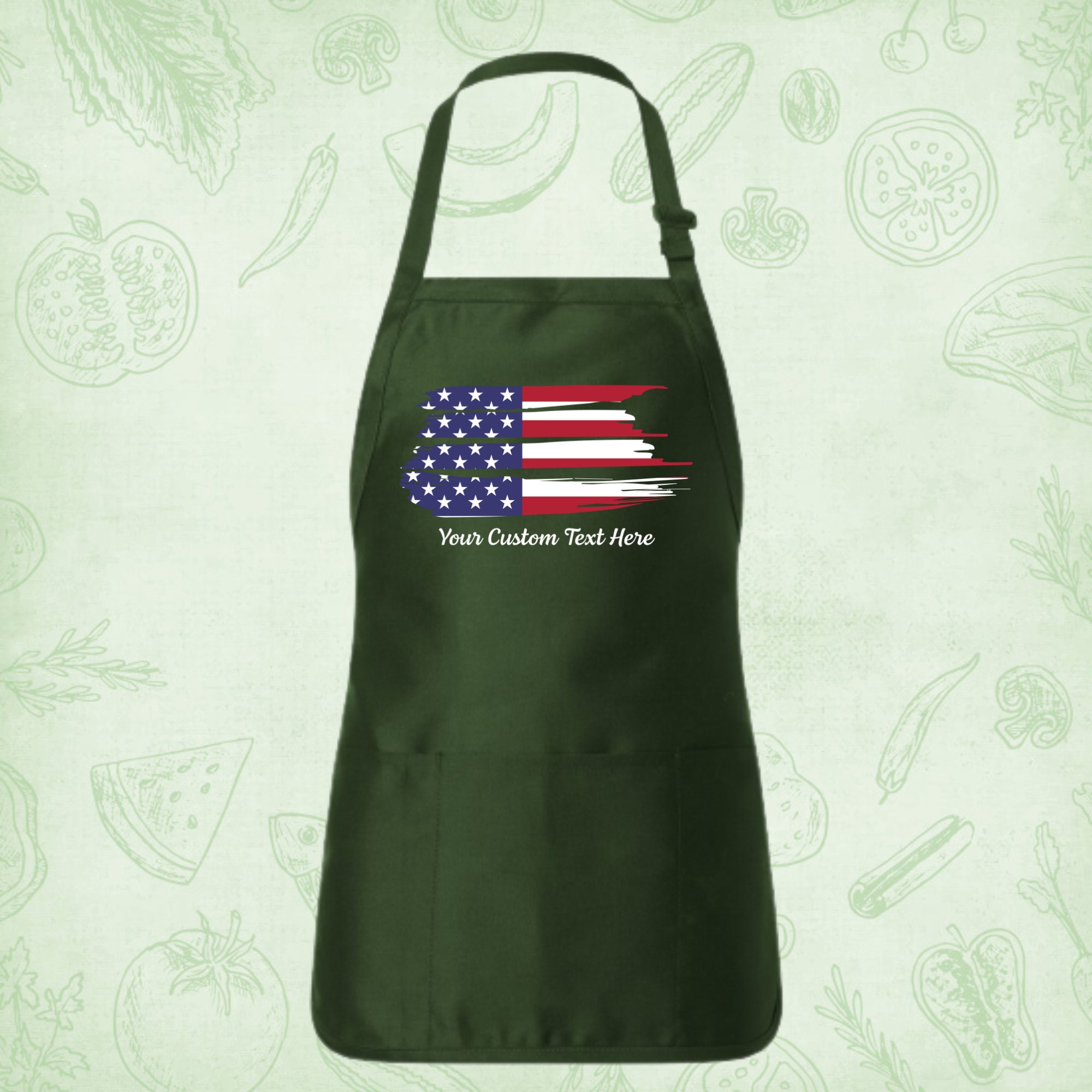 Custom American Flag Apron July 4th Freedom Apron 1776 - Etsy