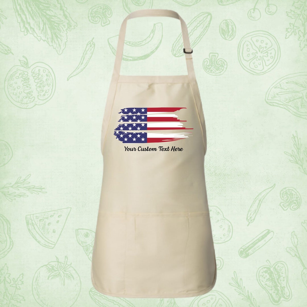 Custom American Flag Apron July 4th Freedom Apron 1776 - Etsy