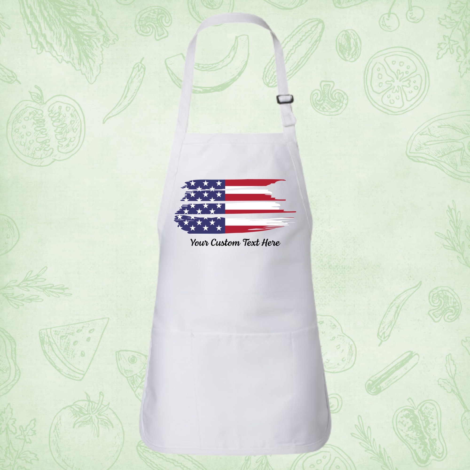 Custom American Flag Apron July 4th Freedom Apron 1776 - Etsy