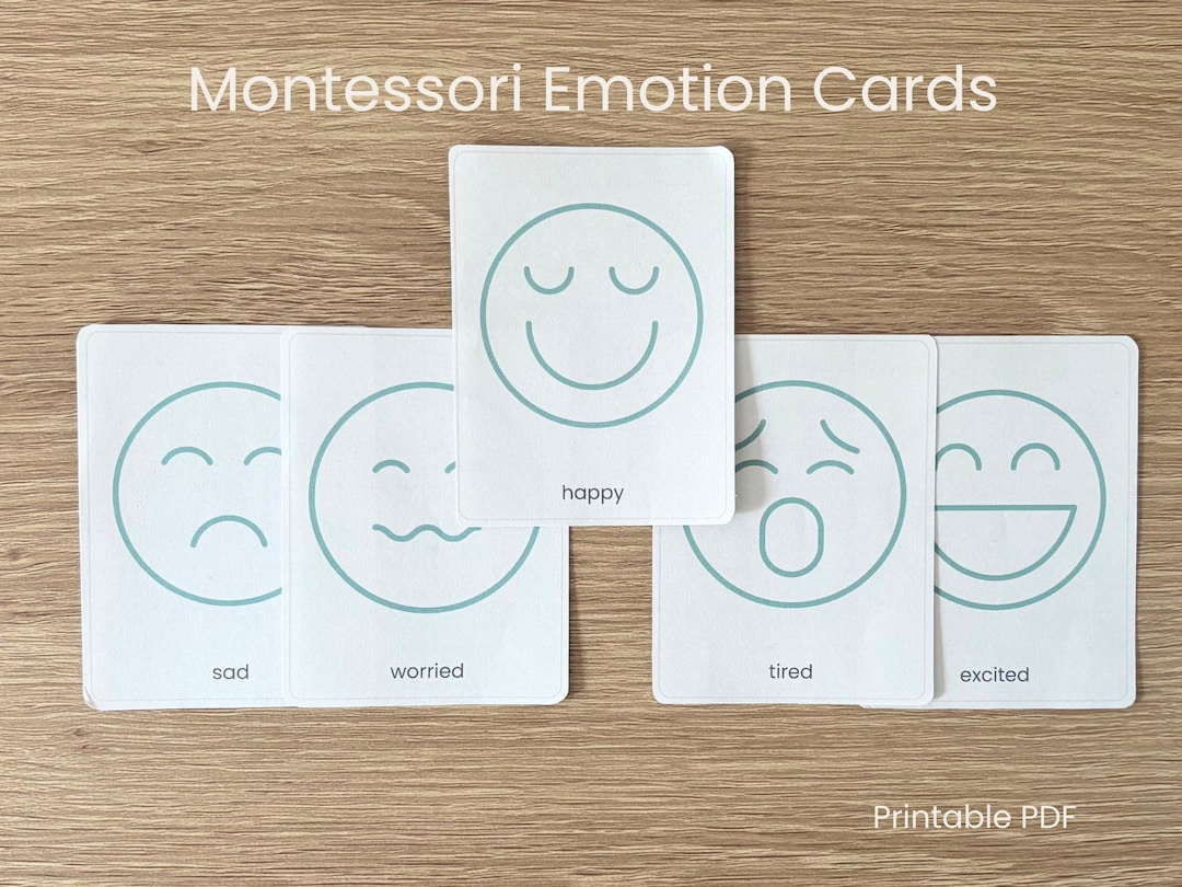 Visual Emotion Cards for Children | Calm Emotional Check-in (printable ...
