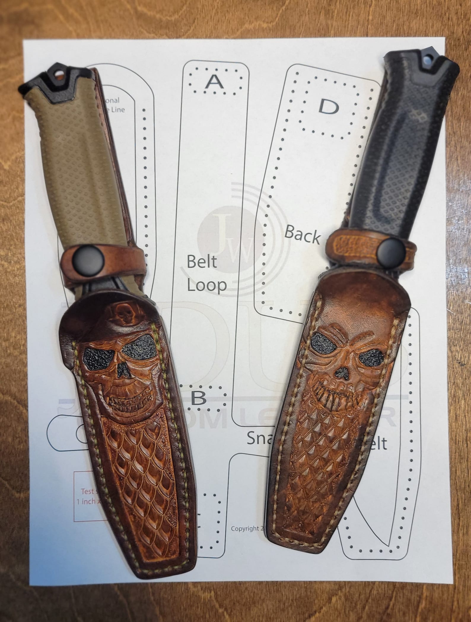 Gerber Strongarm Fixed Blade Sheath (PATTERN ONLY), Knife Sheath ...