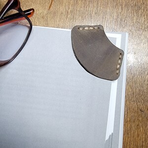 Leather Bookmark Corner Leather Bookmark Handmade Leather - Etsy
