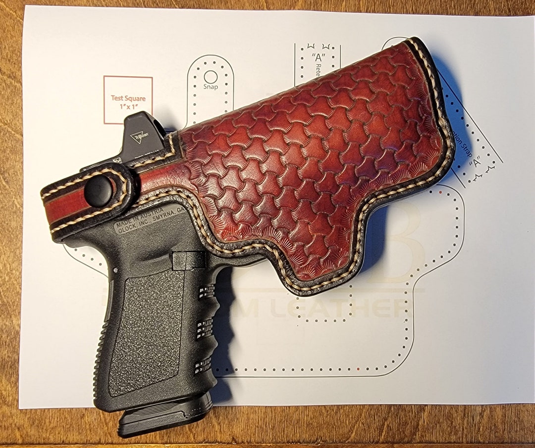 Glock 19/23/32 Leather Holster PATTERN, Trijicon RD (PDF Pattern) - Etsy