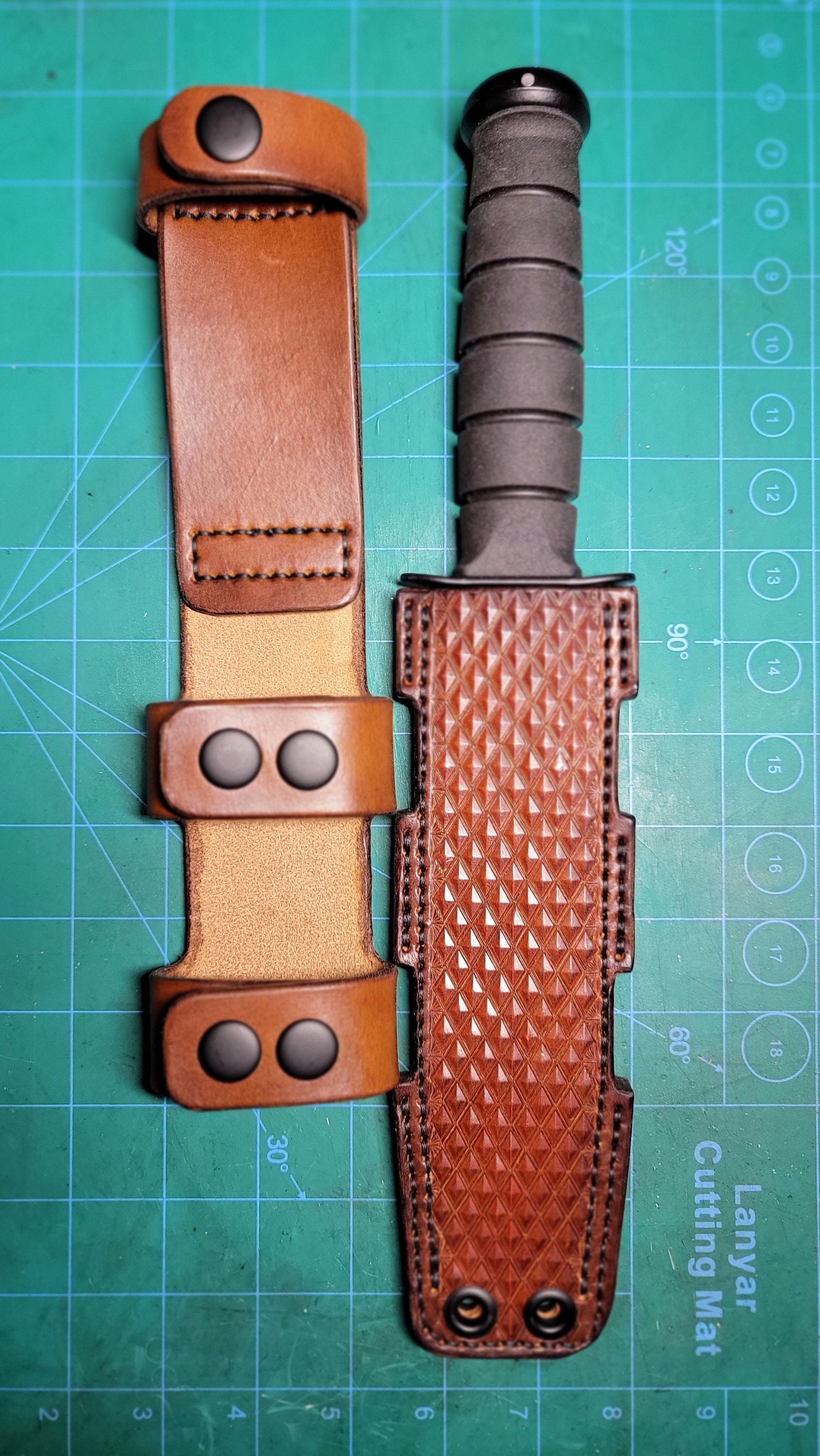 Ka-bar Sheath, Ka-bar Knife, USMC Ka-bar Sheath, USMC Ka-bar, Leather ...