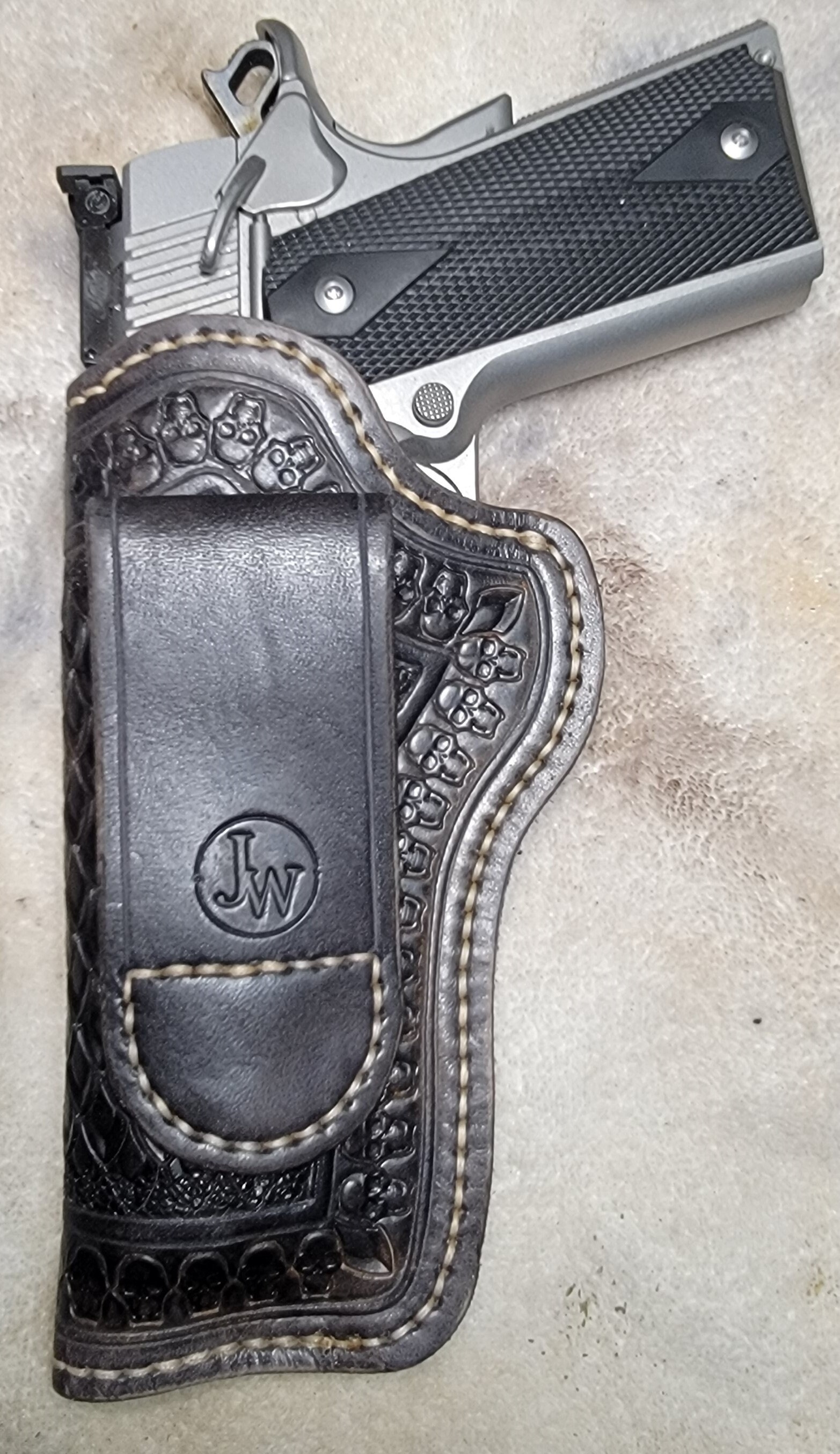 Kimber Custom Target II Leather Holster, Leather 1911 Holster, Hand ...