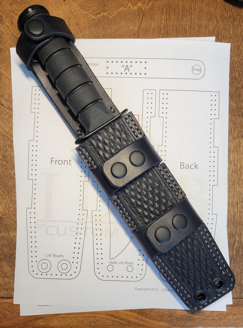 Ka-bar Sheath PATTERN Only, Knife Sheath Pattern, Ka-bar Knife Pattern ...