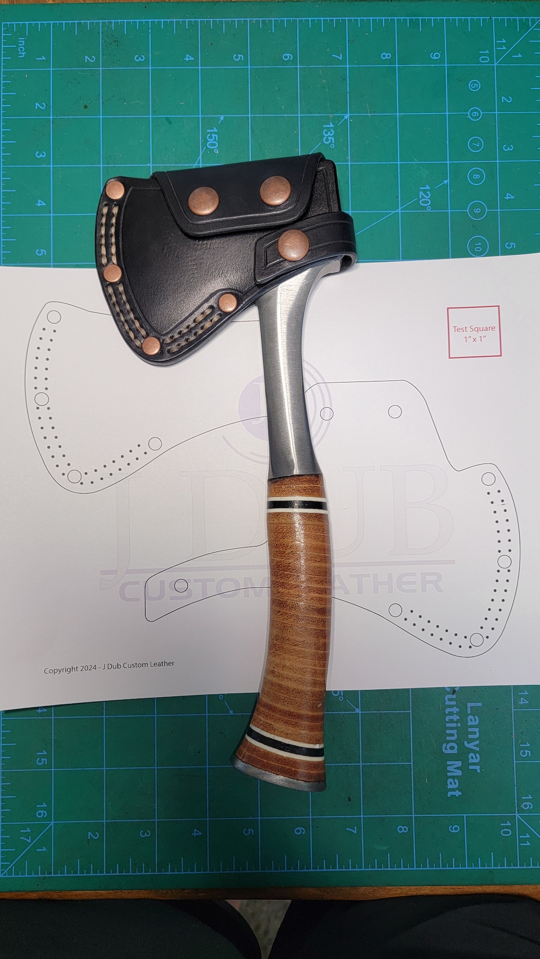 Pattern for an Estwing Sportsman's 12" Hatchet Sheath (part #E14A ...