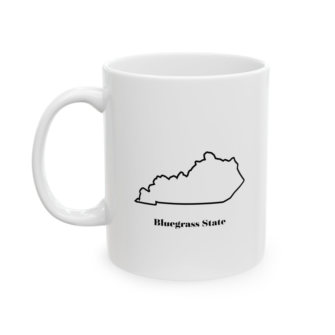 Kentucky Bluegrass Mug 'the Bluegrass State' Outline Est. 1792 Horse ...