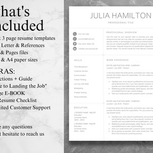 Resume Template Word, Apple Pages Resume, Professional Resume, CV ...