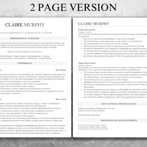 ATS Resume Template for Word and Apple Pages Resume, ATS Compliant ...