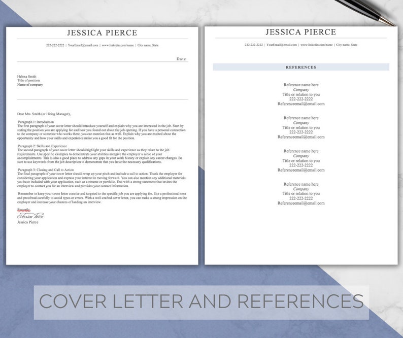 ATS Friendly Resume Template for Word and Pages Simple Resume ATS ...