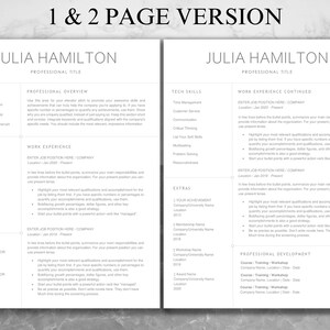 Resume Template Word, Apple Pages Resume, Professional Resume, CV ...