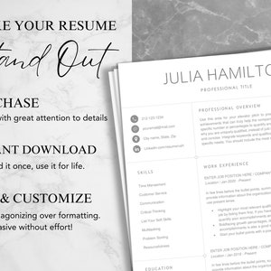 Resume Template Word, Apple Pages Resume, Professional Resume, CV ...