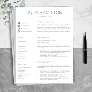 Resume Template Word, Apple Pages Resume, Professional Resume, CV ...