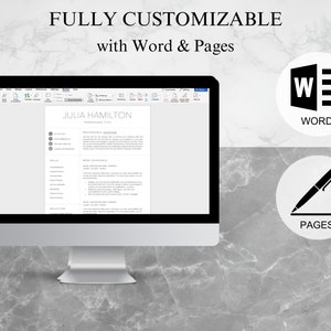 Resume Template Word, Apple Pages Resume, Professional Resume, CV ...