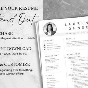 Professional Resume Template for Word, Pages | 1, 2, 3 Pages | CV ...