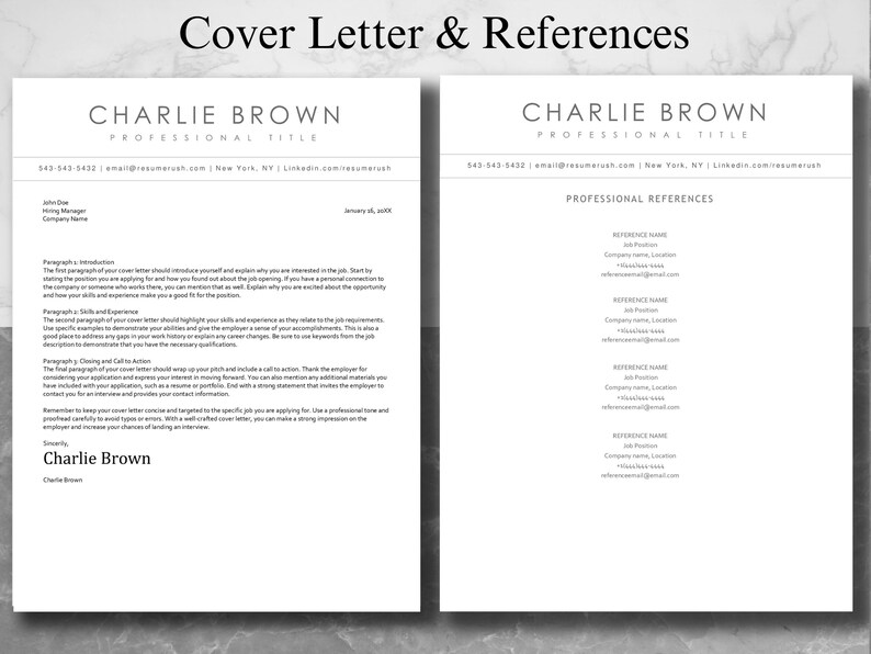 ATS Friendly Resume Template Word, Pages, ATS Resume, ATS Cv Resume ...