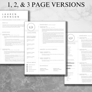 Professional Resume Template for Word, Pages | 1, 2, 3 Pages | CV ...