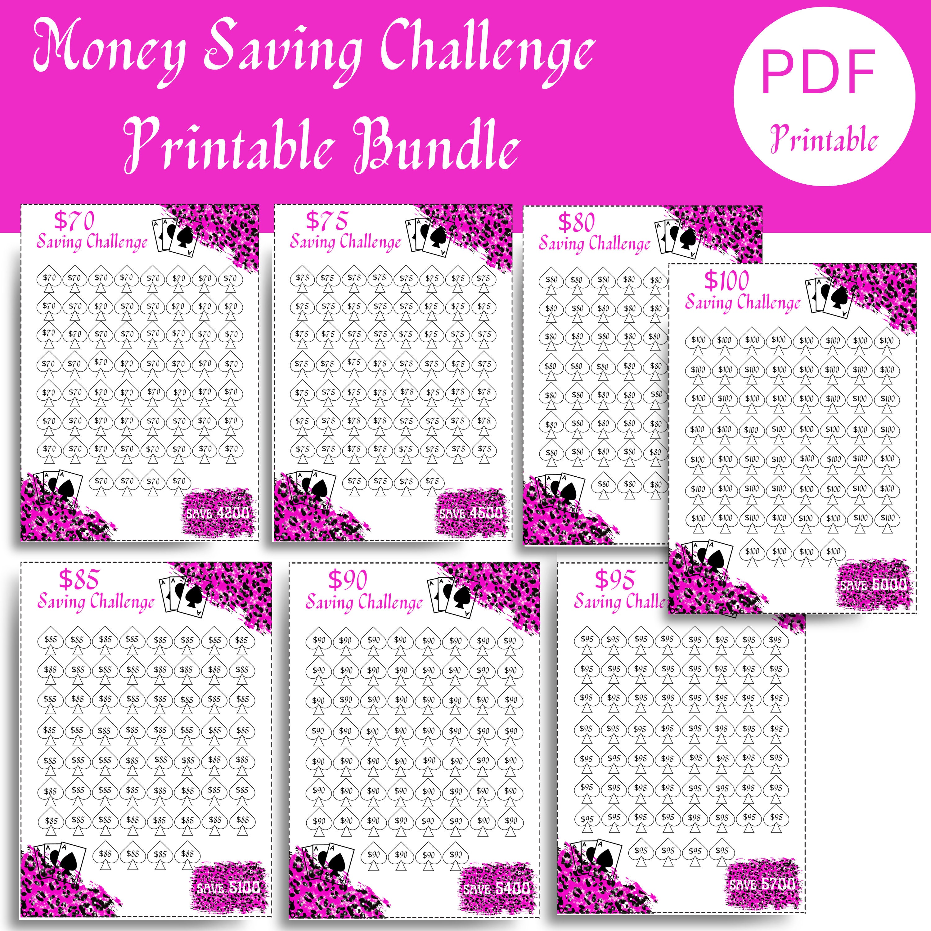 PRINTABLE Money Saving Challenge, Savings Tracker Bundle, Envelope ...