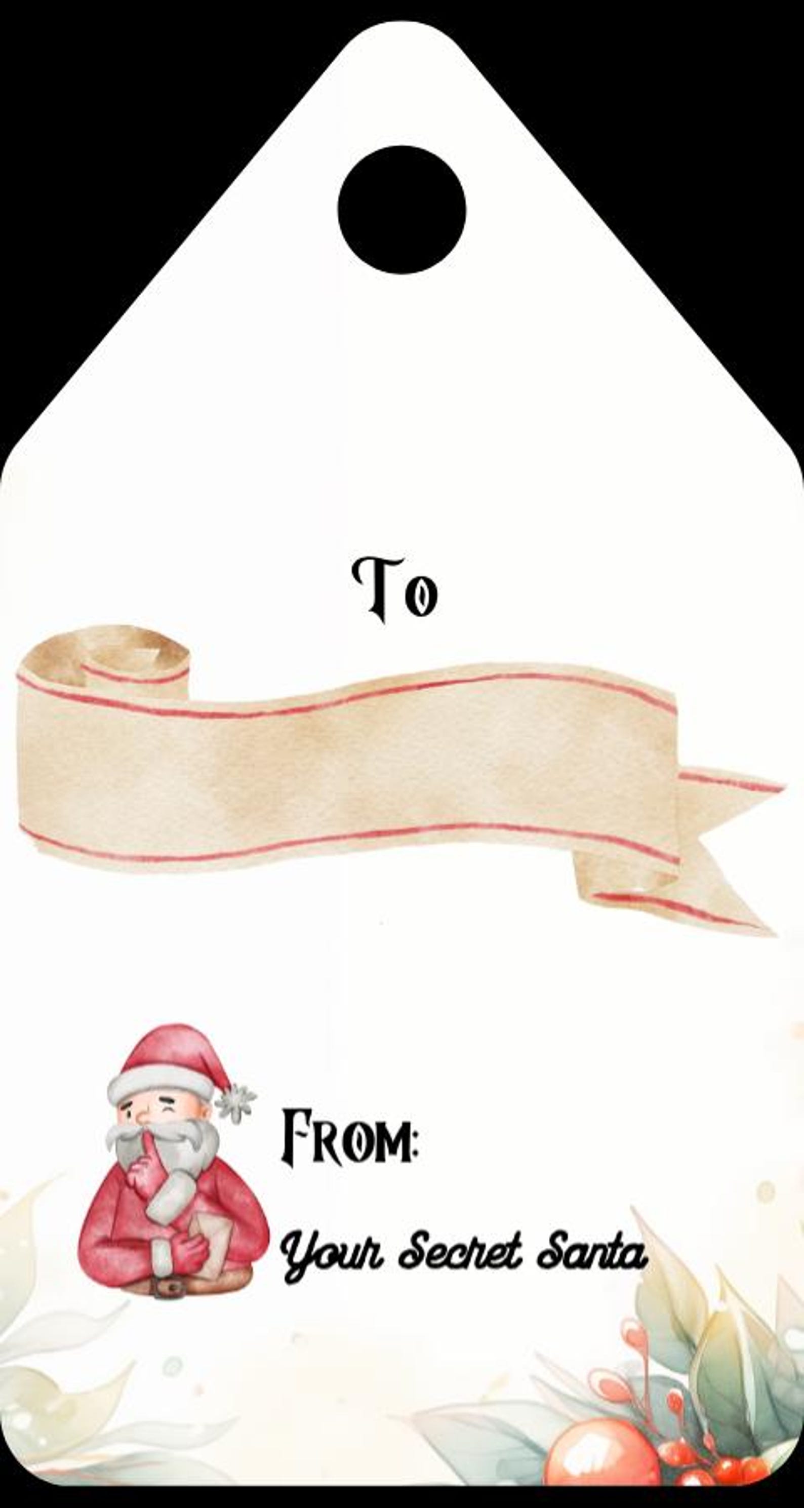 Secret Santa Questionnaire Printable Bundle for Workplace Secret Santa ...