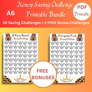 PRINTABLE Money Saving Challenge, Savings Tracker Bundle, Envelope ...