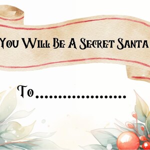 Secret Santa Questionnaire Printable Bundle for Workplace Secret Santa ...