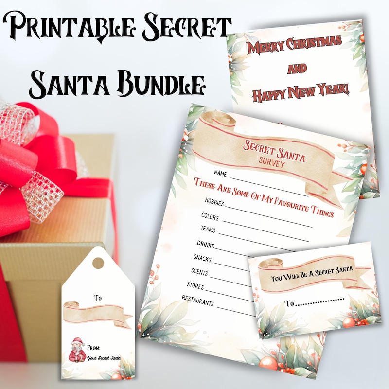 Secret Santa Draw Names - Etsy