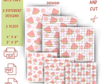 Cute Printable Memo Sheets, Note Pad Digital Download, Cute Printable ...