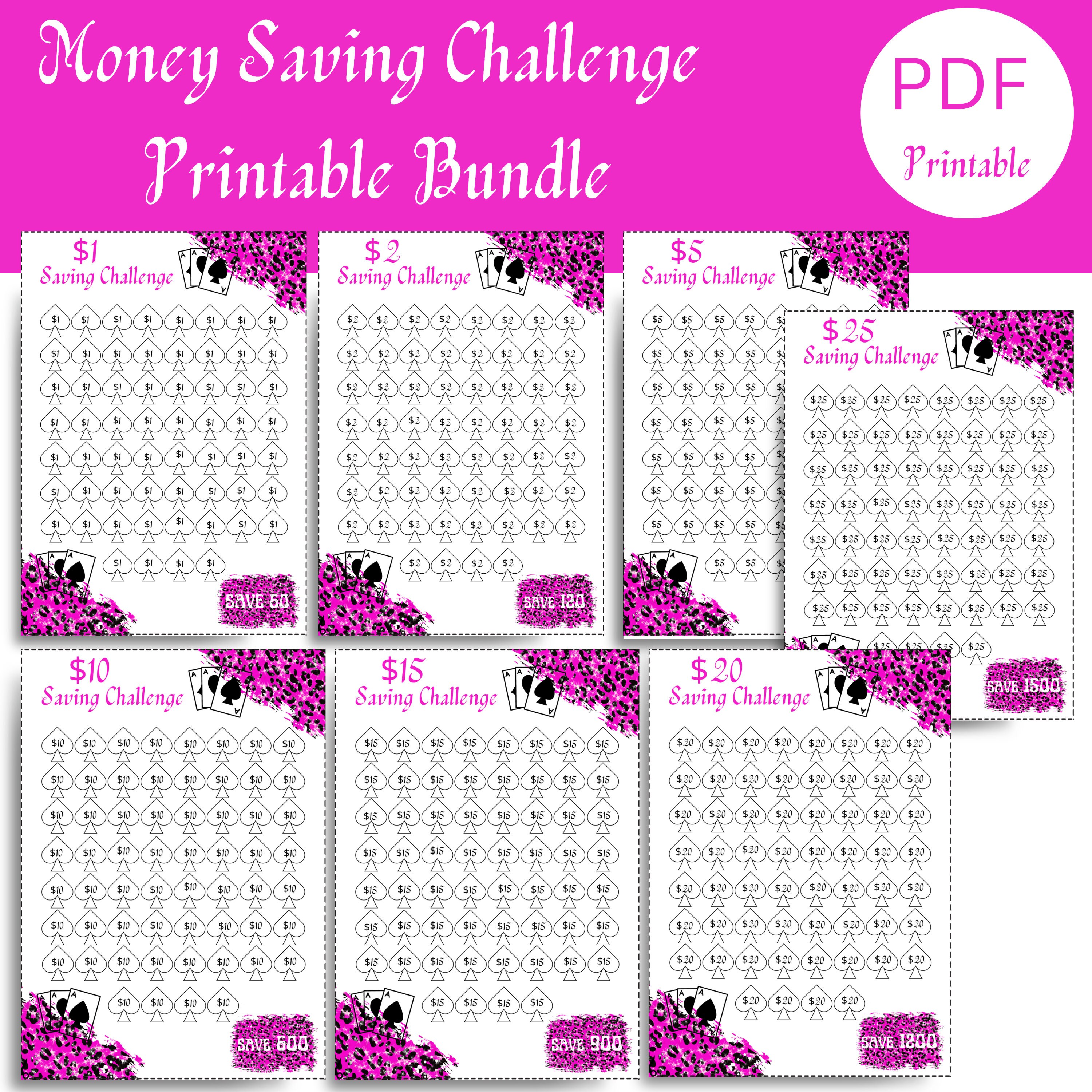 PRINTABLE Money Saving Challenge, Savings Tracker Bundle, Envelope ...