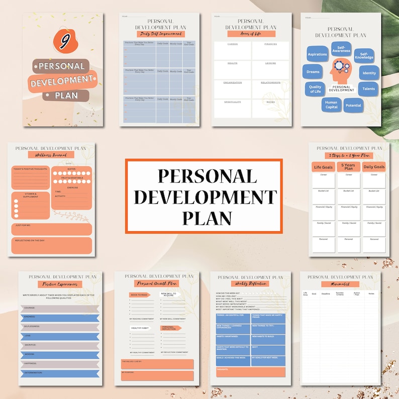 Personal Development Plan Bundle Planner Printable Personal Growth - Etsy