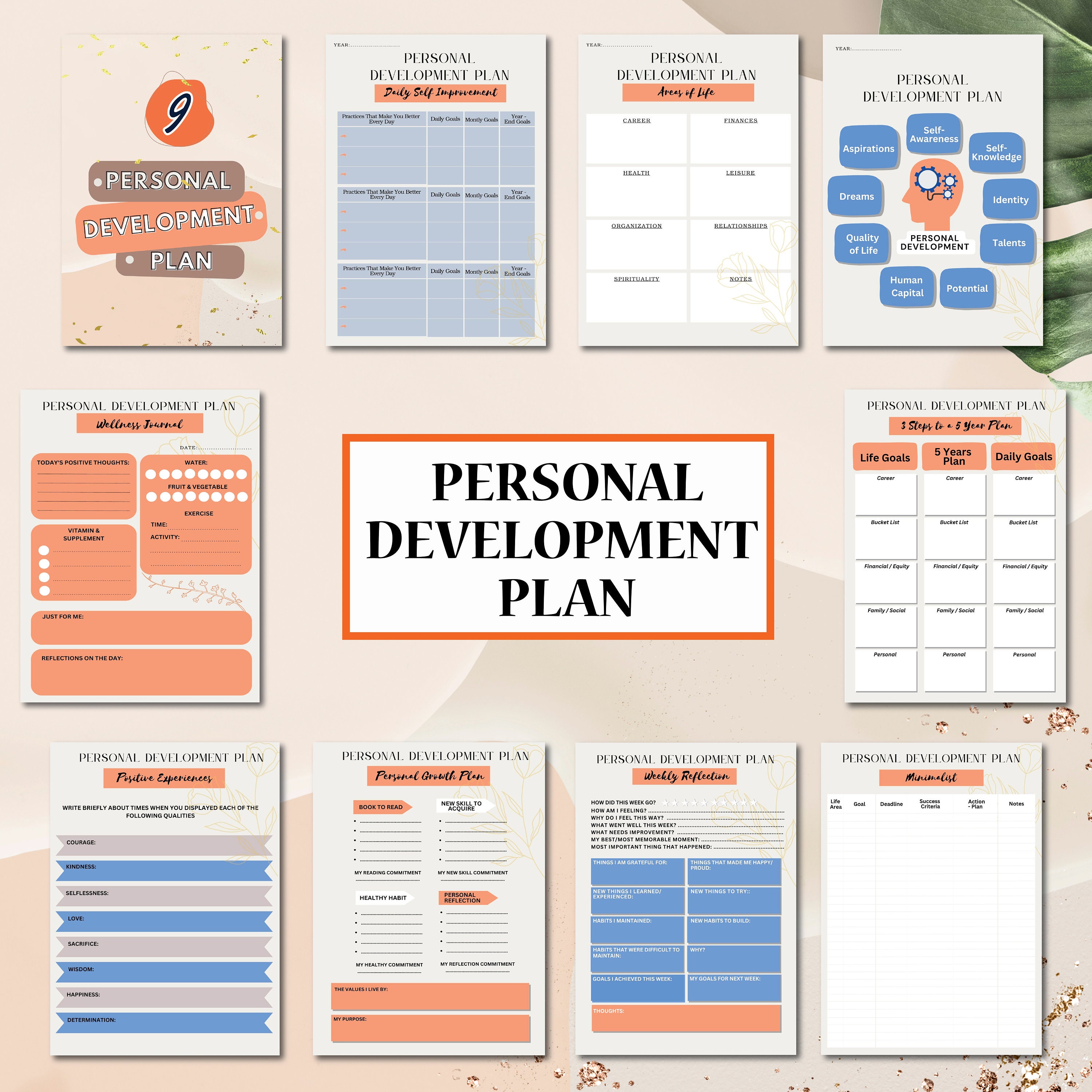 Personal Development Plan Bundle Planner Printable Personal Growth - Etsy