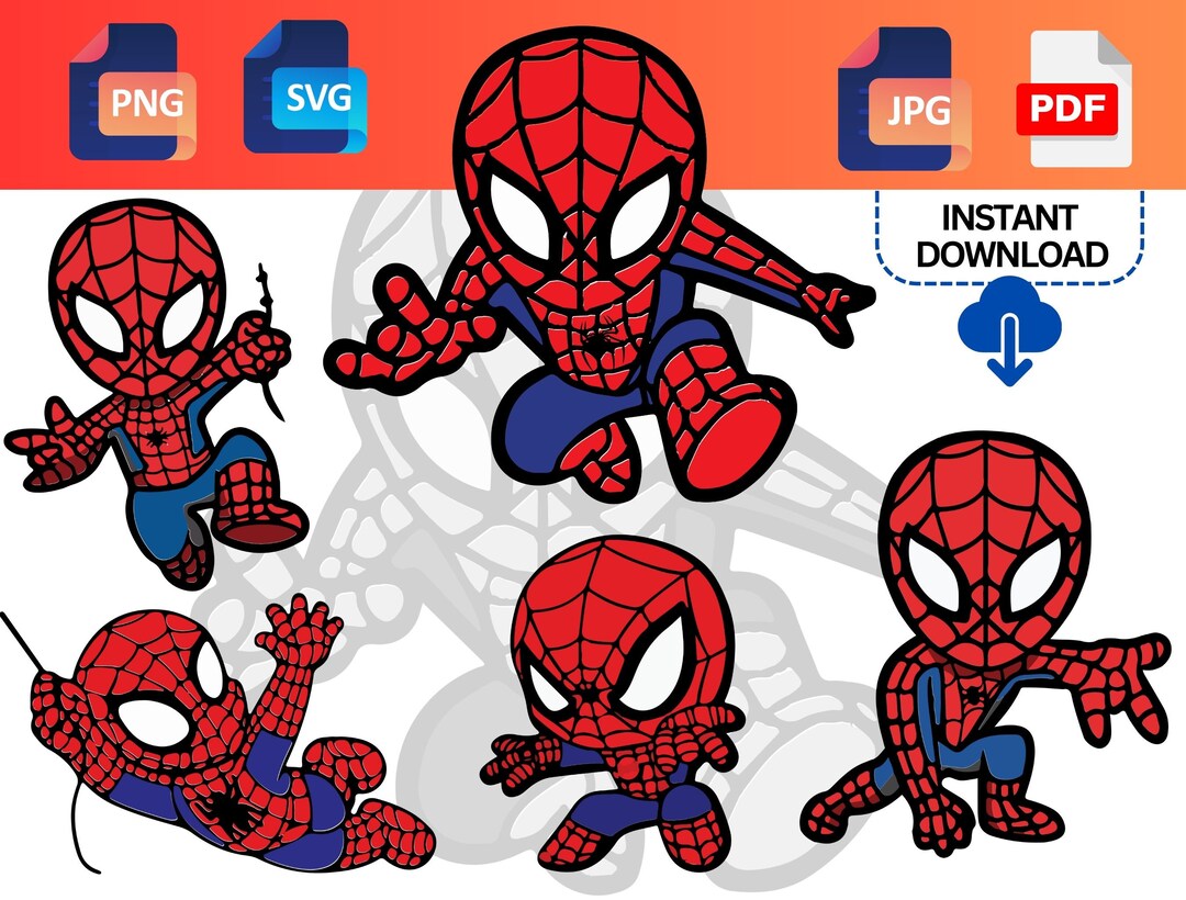 Spidey Bundle SVG PDF PNG Jpeg , Spidey Logo, Spidey Hero Svg, Instant ...