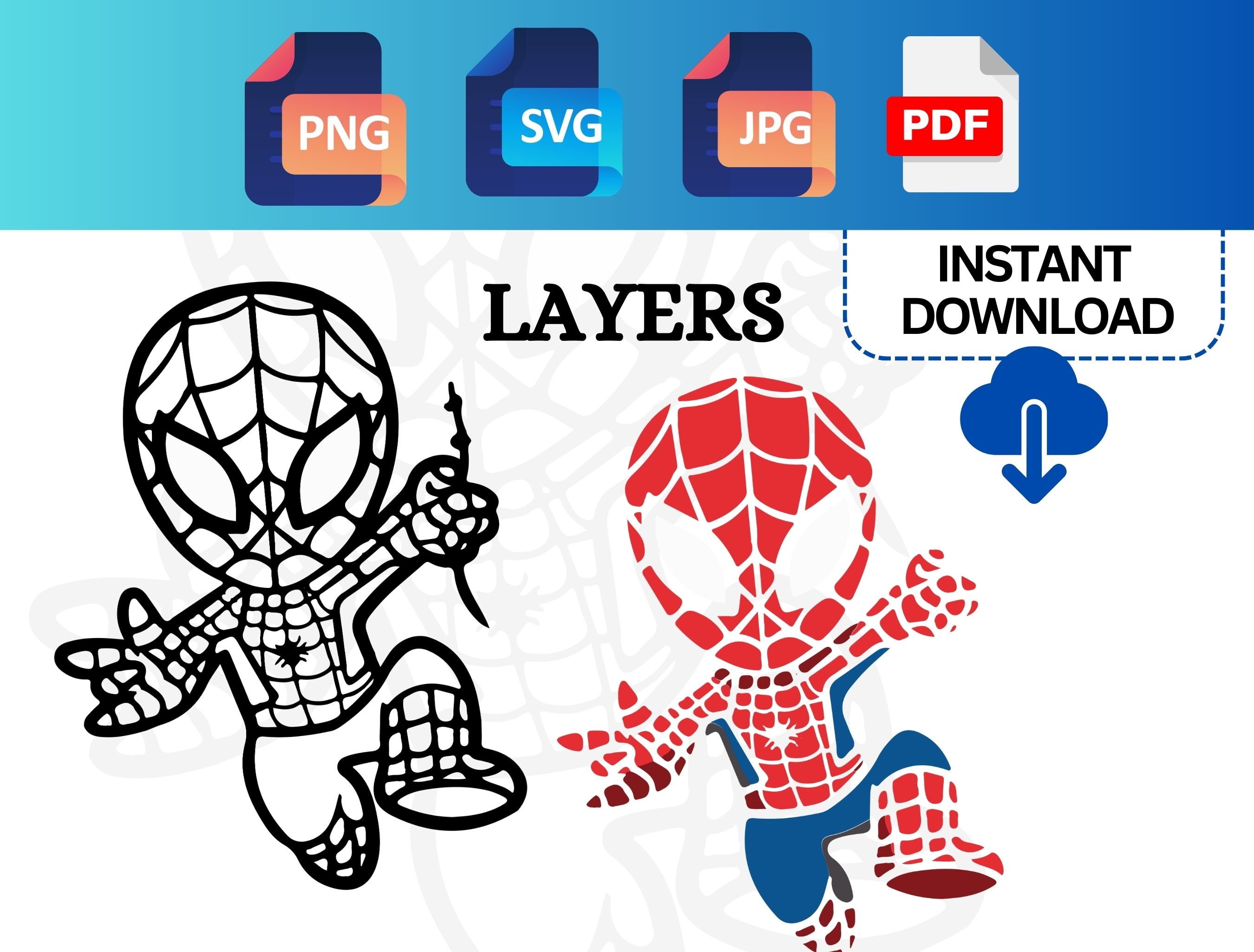 Baby Spidey SVG PDF PNG Jpeg , Spidey Logo, Spidey Hero Svg, Instant ...