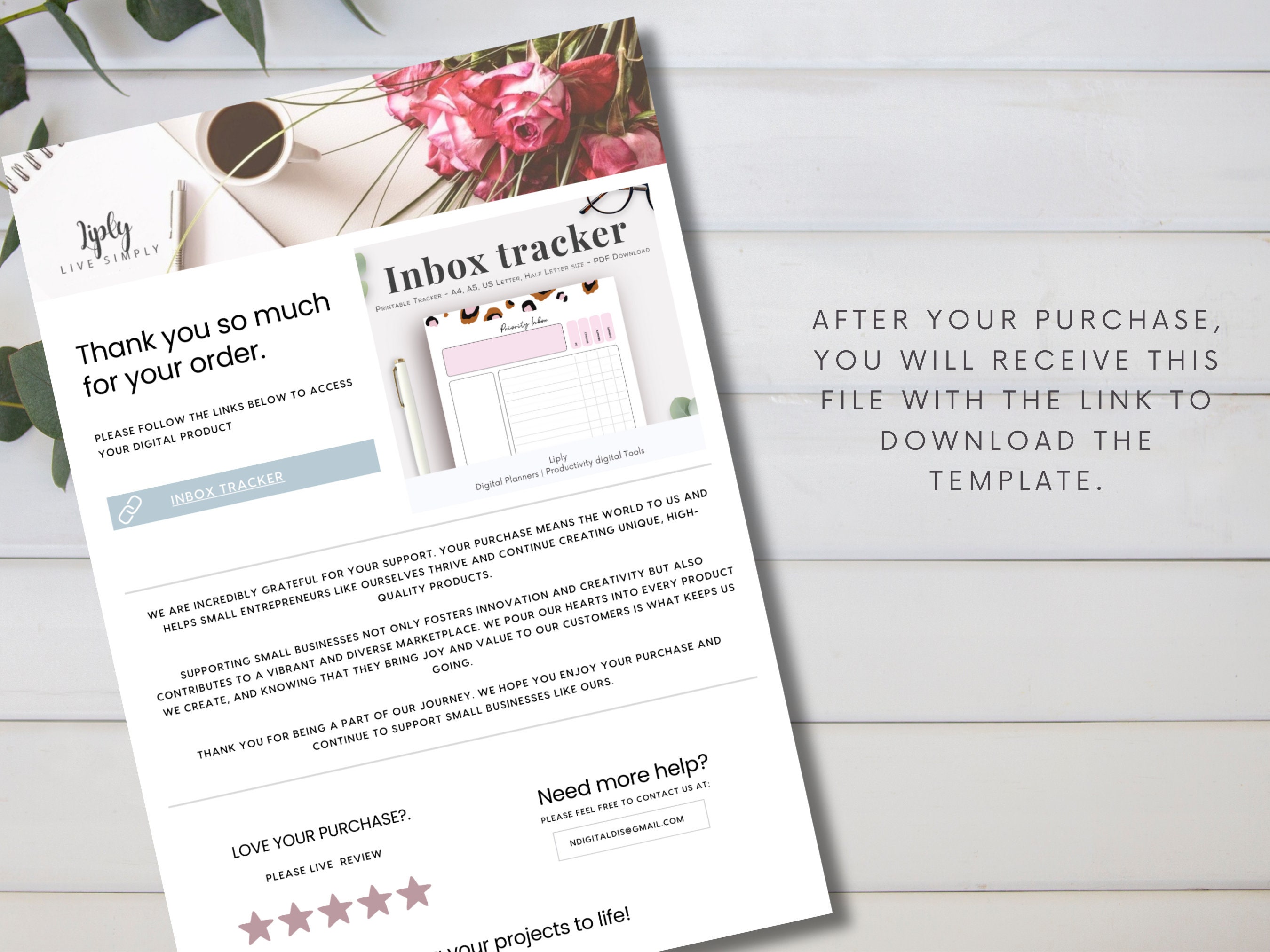 Printable Inbox Tracker - Planner Inserts - Tracker Template - Inbox ...