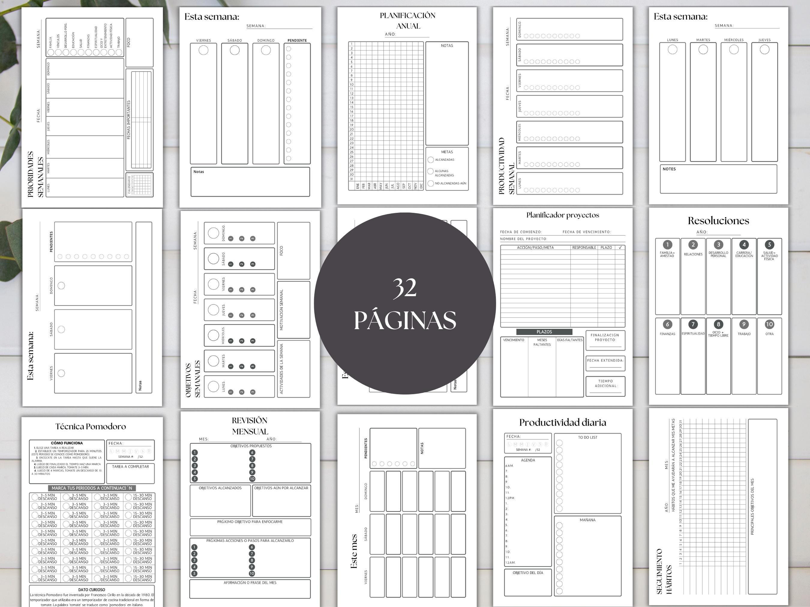 Planificador De Metas 2025 | Agenda Para Metas | PDF Imprimible ...