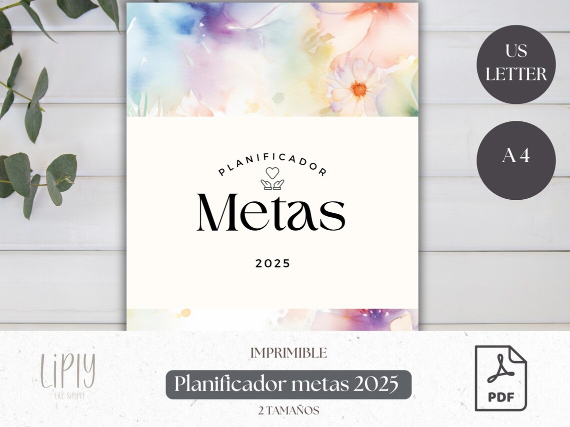 Planificador De Metas 2025 | Agenda Para Metas | PDF Imprimible ...