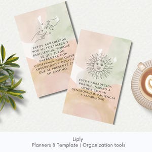 Spanish Gratitude Affirmation Cards: 20 Printable Cards (PNG, A4) - Etsy