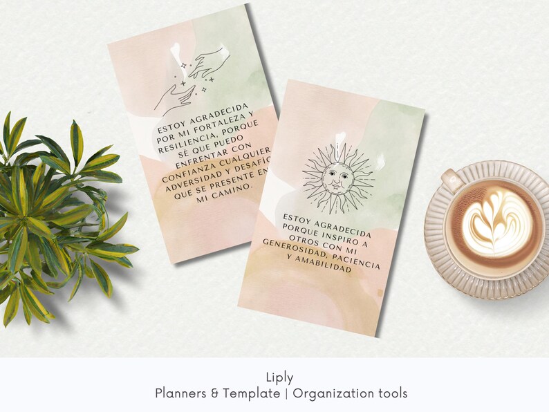 Spanish Gratitude Affirmation Cards: 20 Printable Cards (PNG, A4) - Etsy